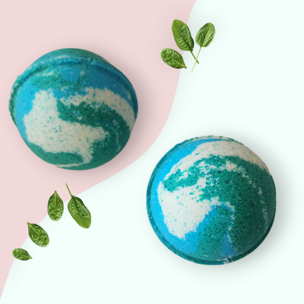 Spearmint & Peppermint Magnesium Bath Bomb – My Soap